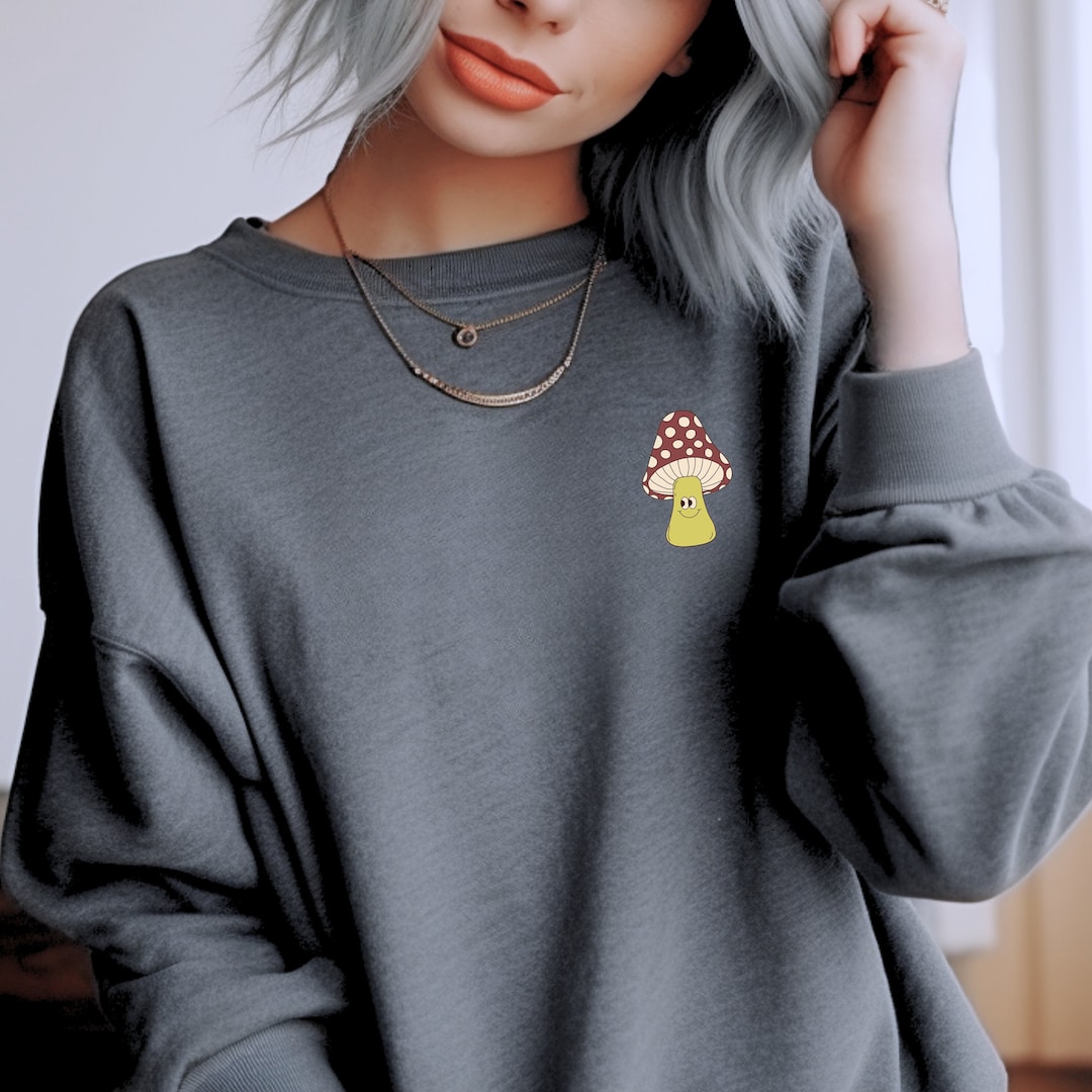Mushroom Crewneck Sweatshirt, Plantcore Aesthetic, Comfort Colors - Etsy