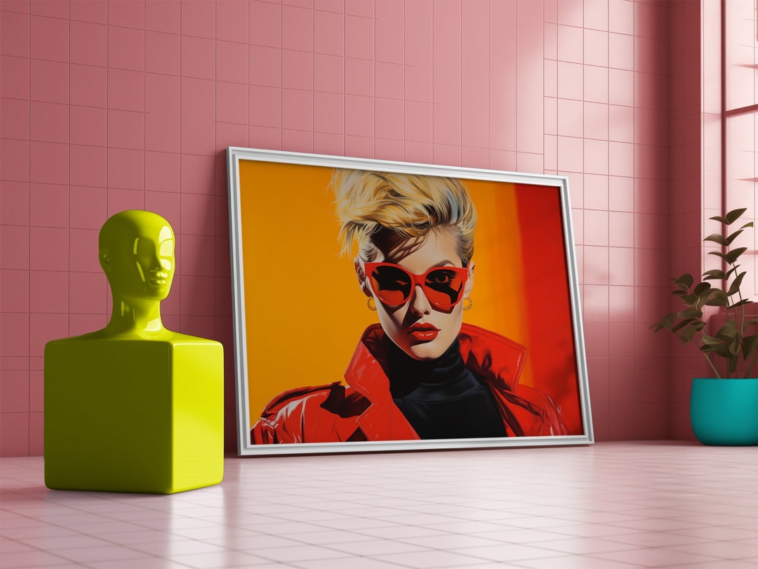 Retro Woman Artwork, 70's, 80's Posters, Digital Print, Various Sizes ...