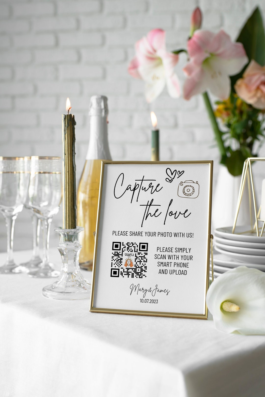 Capture el signo del código QR del amor, comparta el signo del código ...