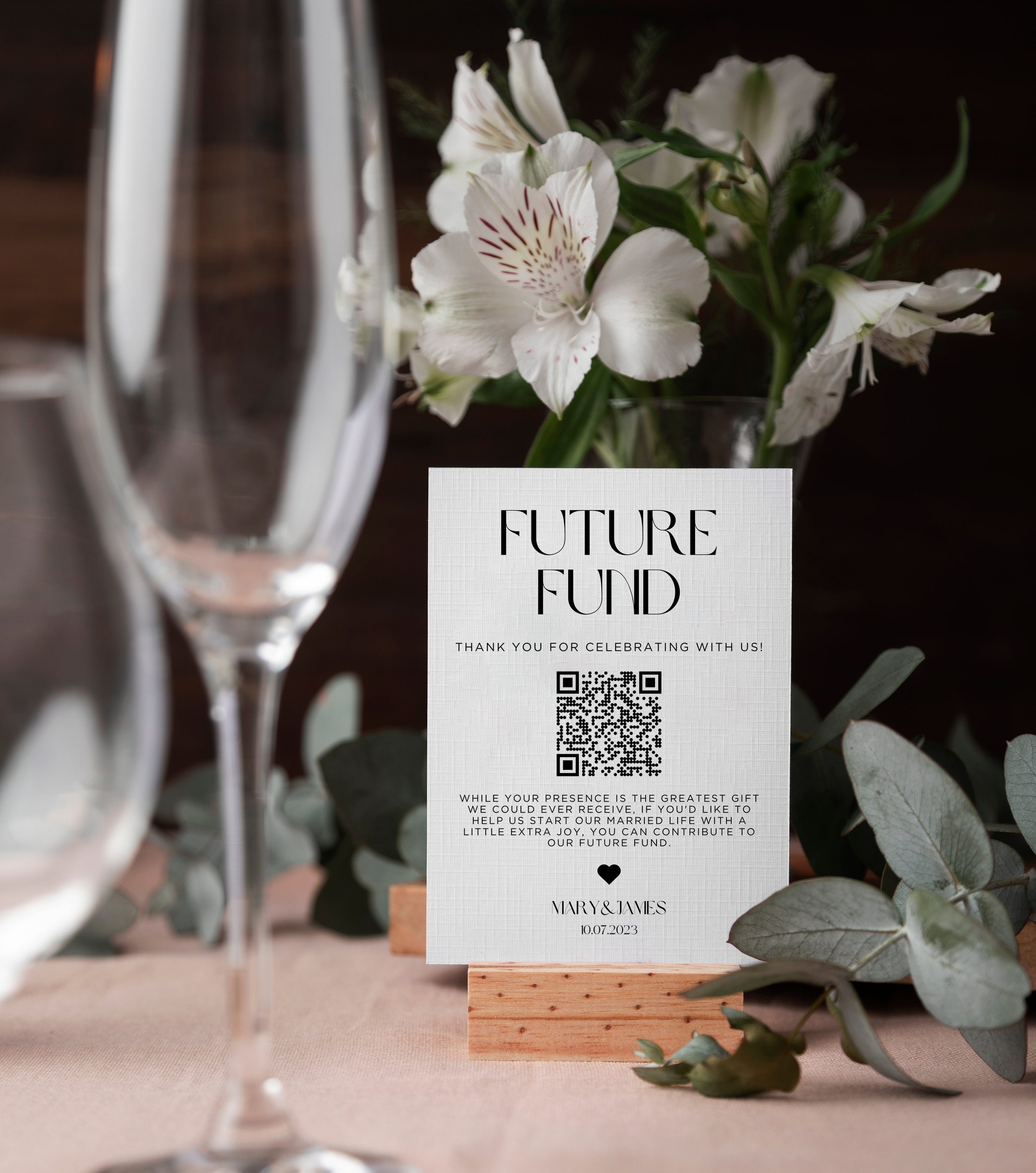 Future Fund QR Code Sign, Wedding Honeymoon Fund Sign, Venmo QR Code ...