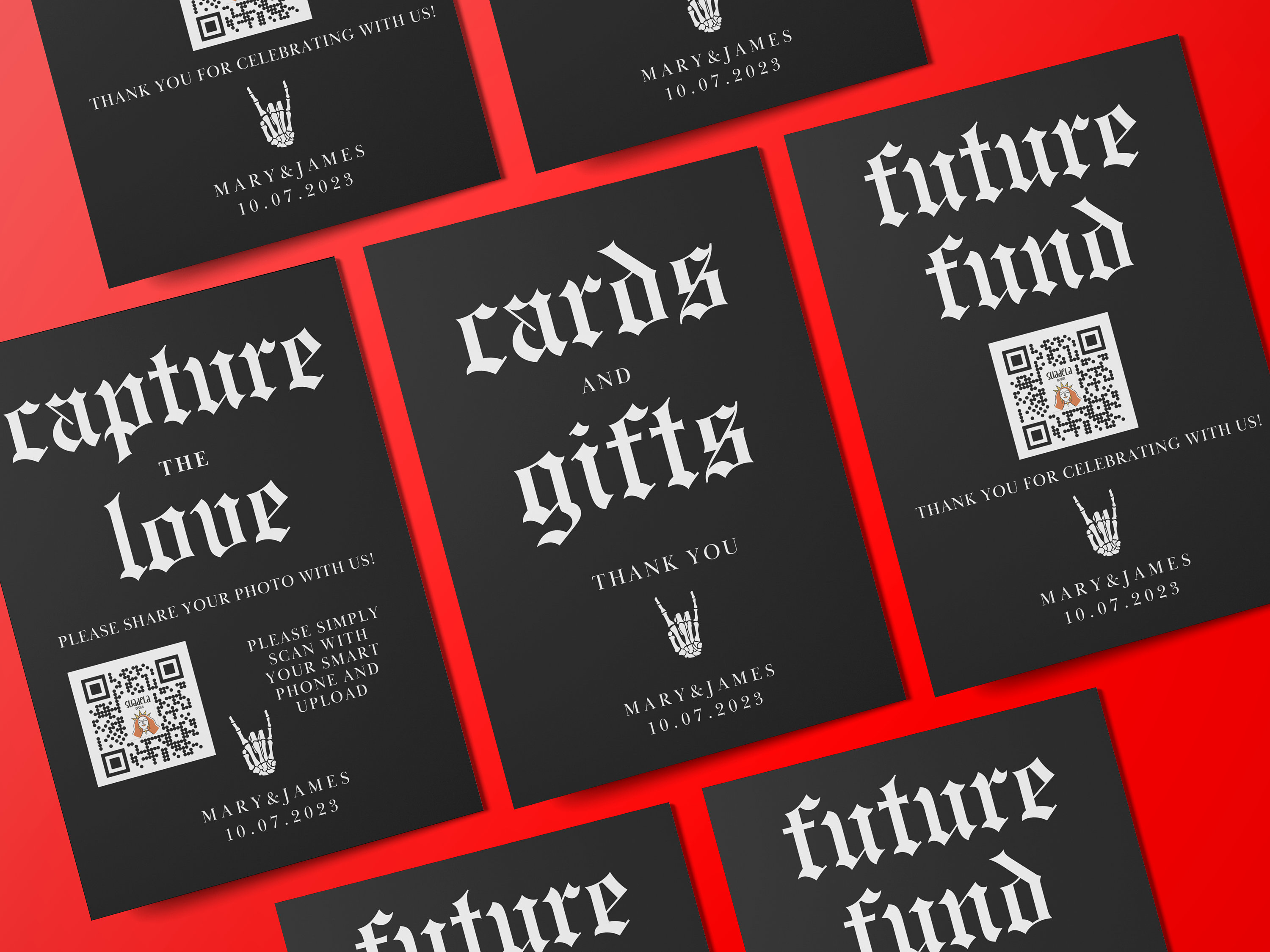 Gothic Wedding Sign Bundle Halloween Wedding Signs Gothic - Etsy