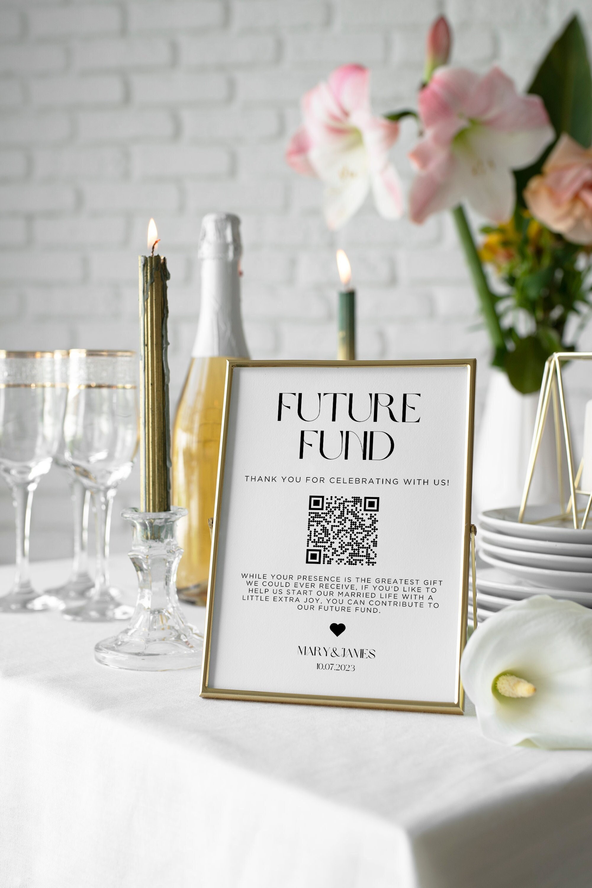 Future Fund QR Code Sign, Wedding Honeymoon Fund Sign, Venmo QR Code ...