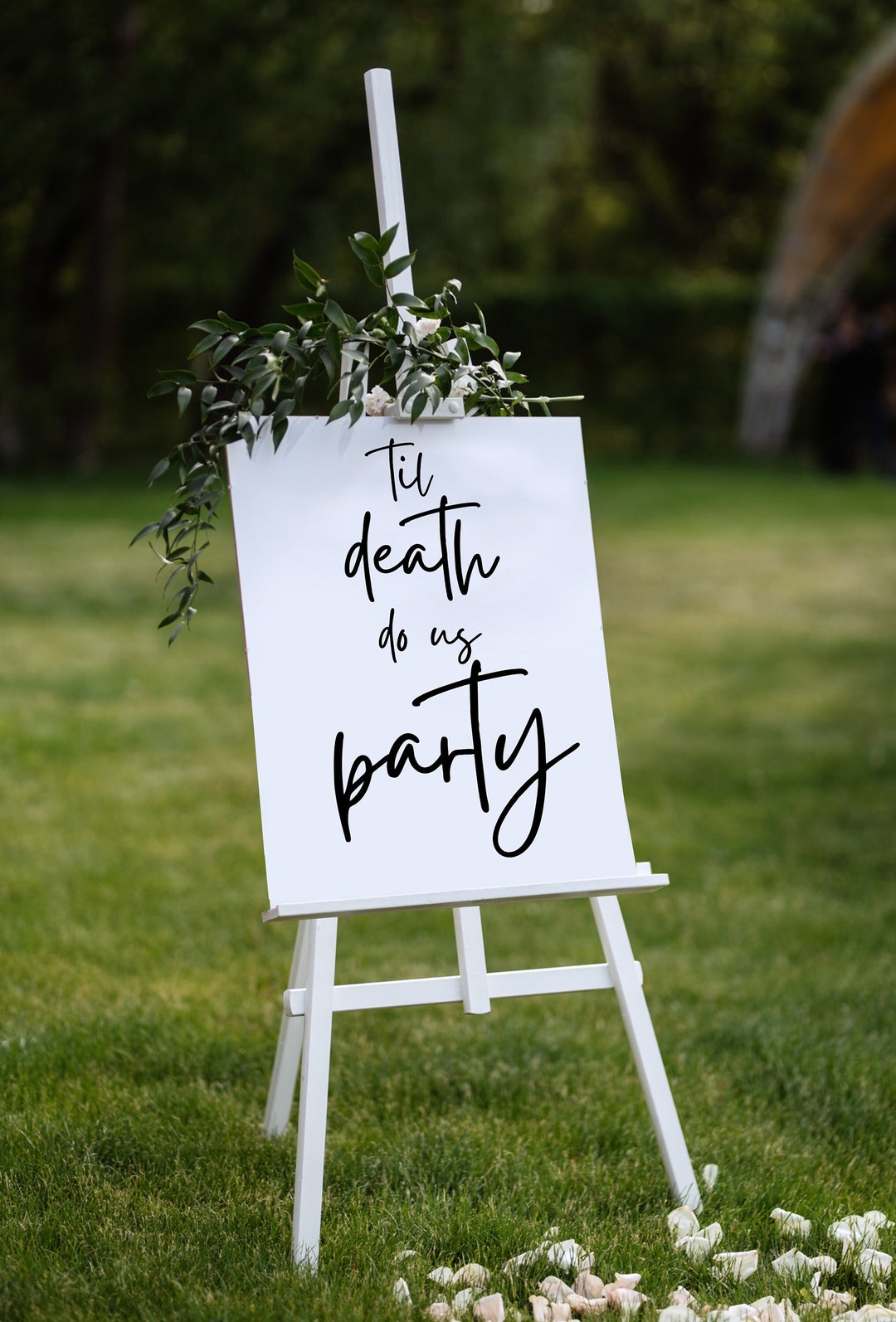 Til Death Do Us Party Sign, Til Death Do Us Party Wedding Sign, Til ...
