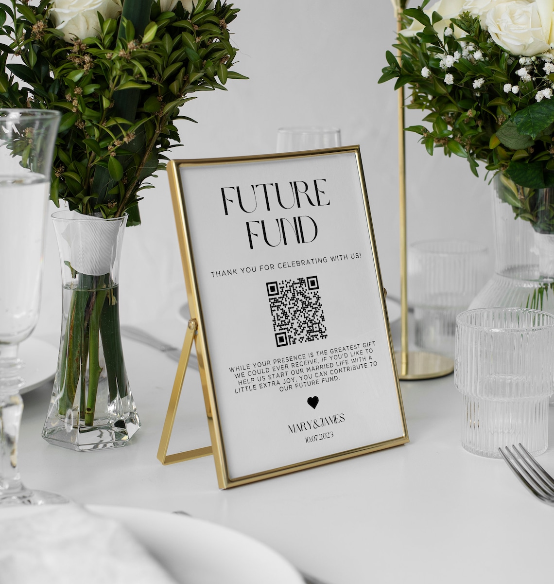 Future Fund QR Code Sign, Wedding Honeymoon Fund Sign, Venmo QR Code ...