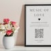 Share the Music of Love QR Code Wedding Sign, Minimal Wedding Sign ...