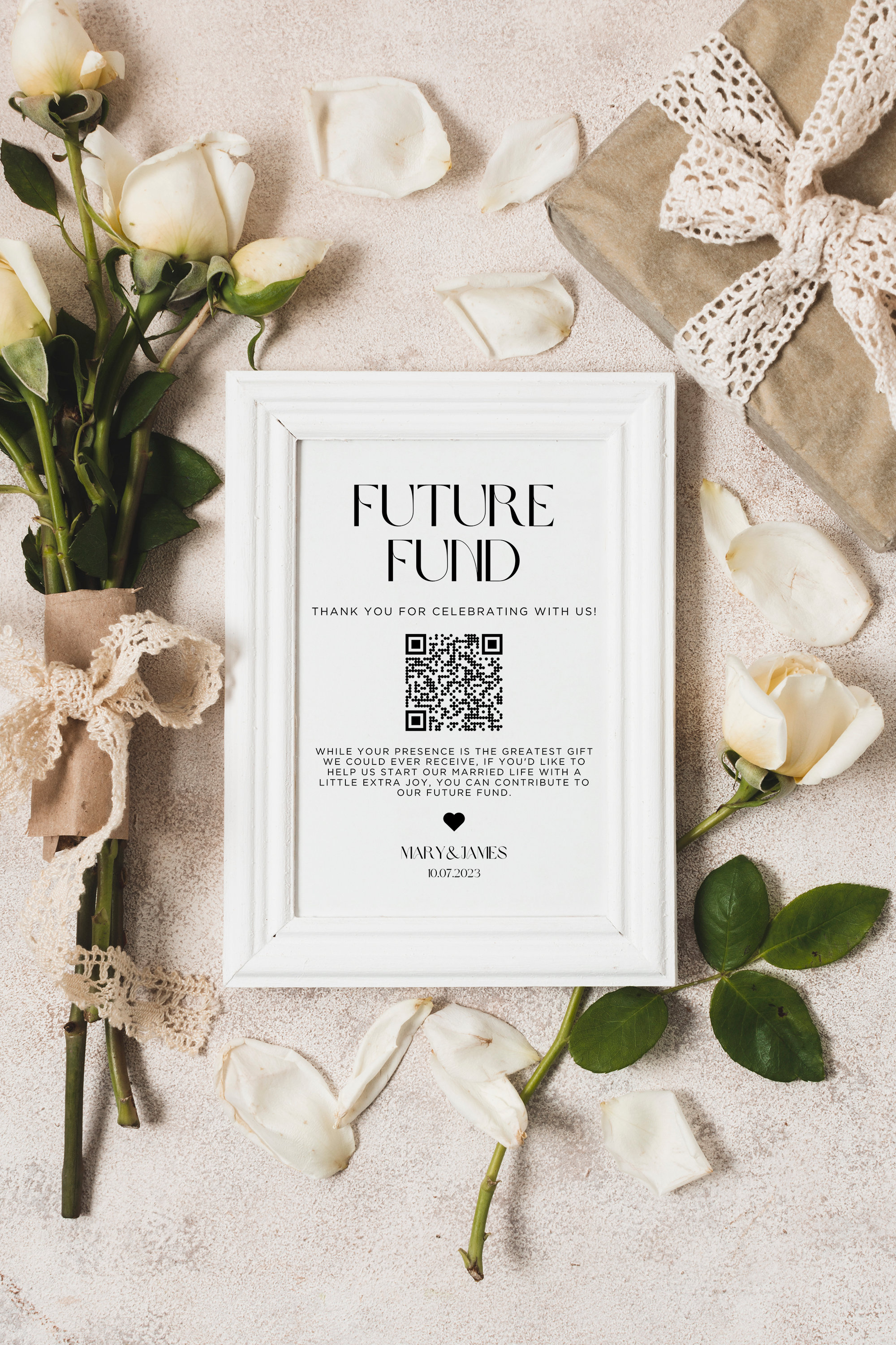 Future Fund QR Code Sign, Wedding Honeymoon Fund Sign, Venmo QR Code ...