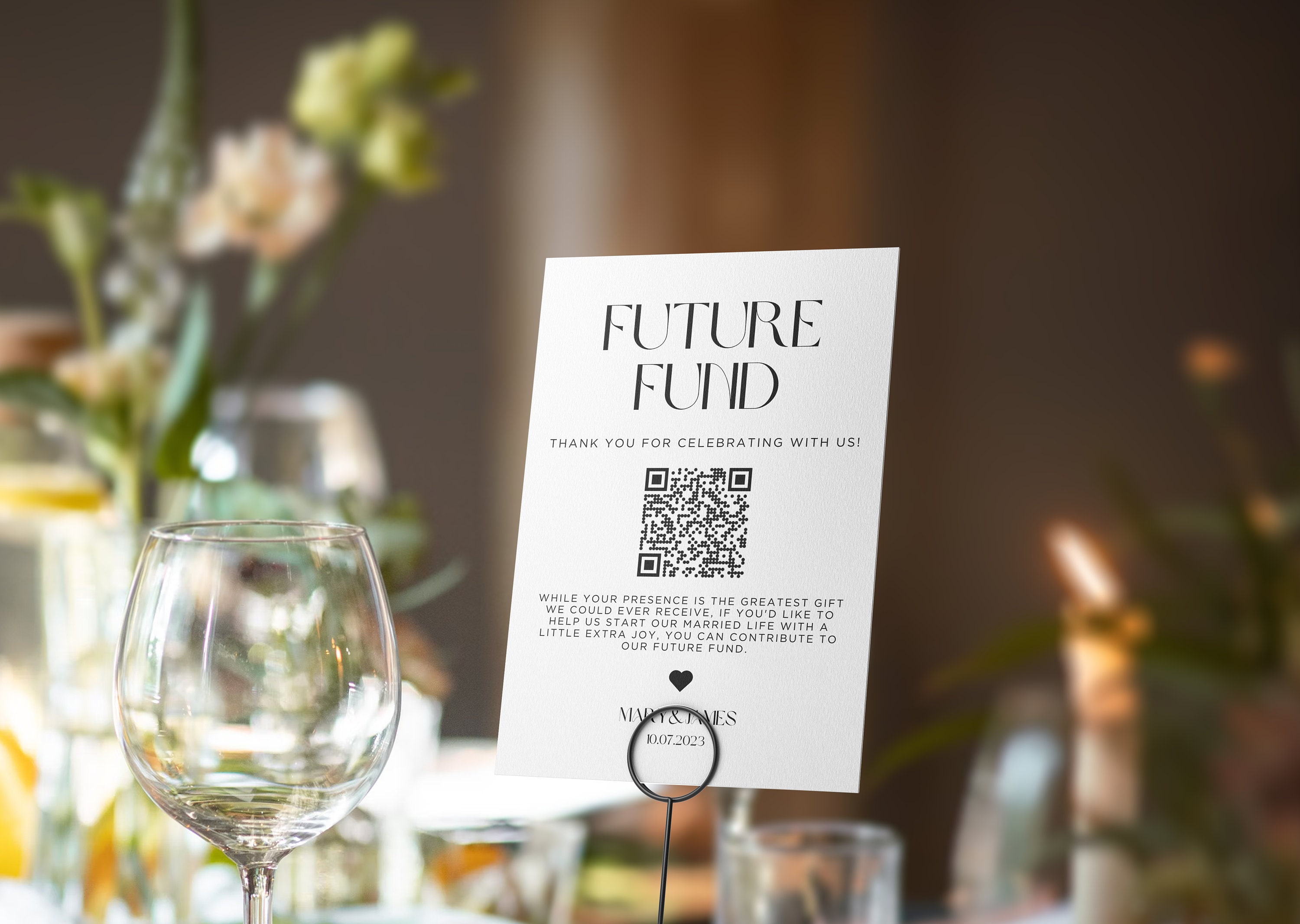 Future Fund QR Code Sign, Wedding Honeymoon Fund Sign, Venmo QR Code ...
