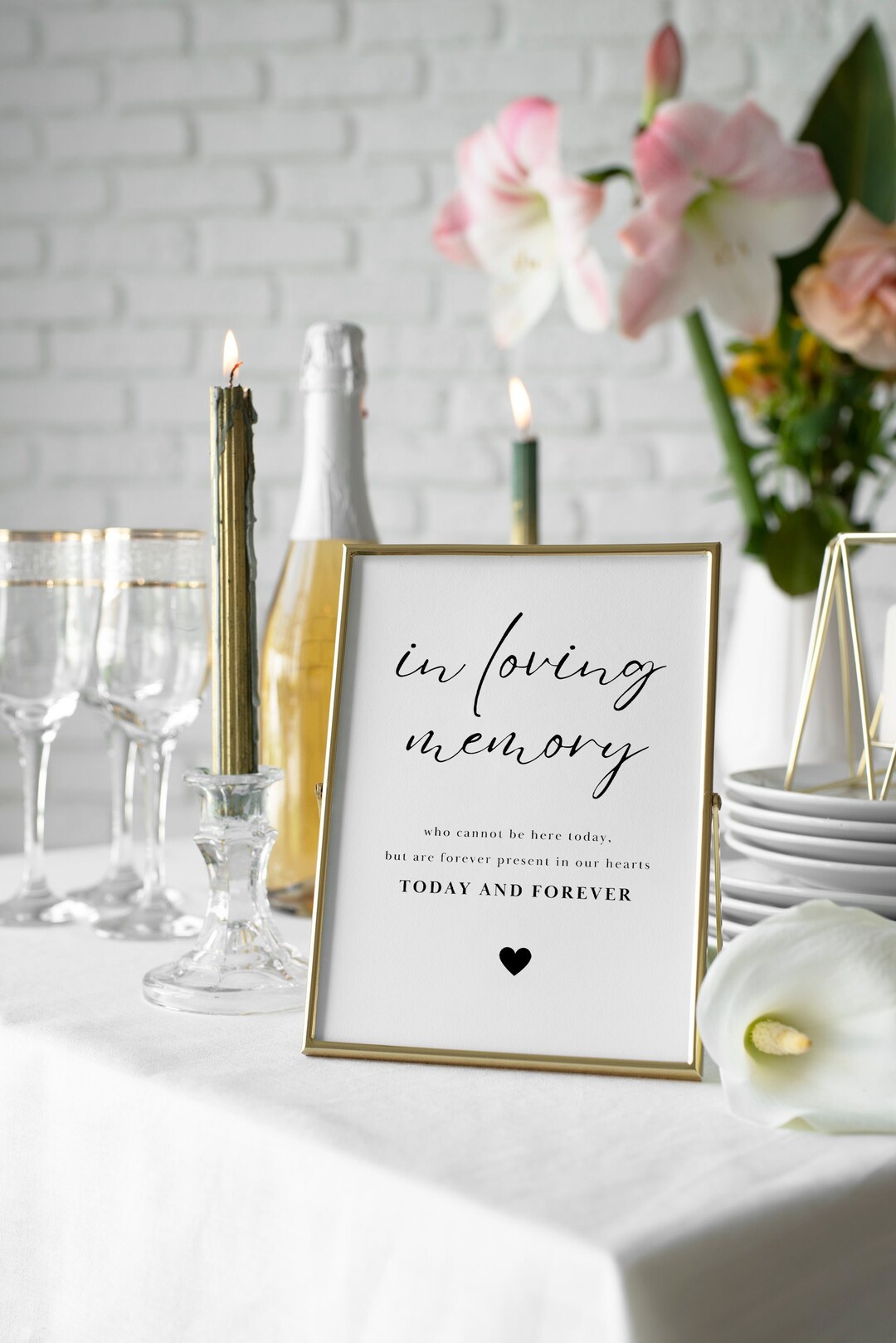 In Loving Memory Wedding Sign, Minimal Wedding Sign for Wedding, Modern ...