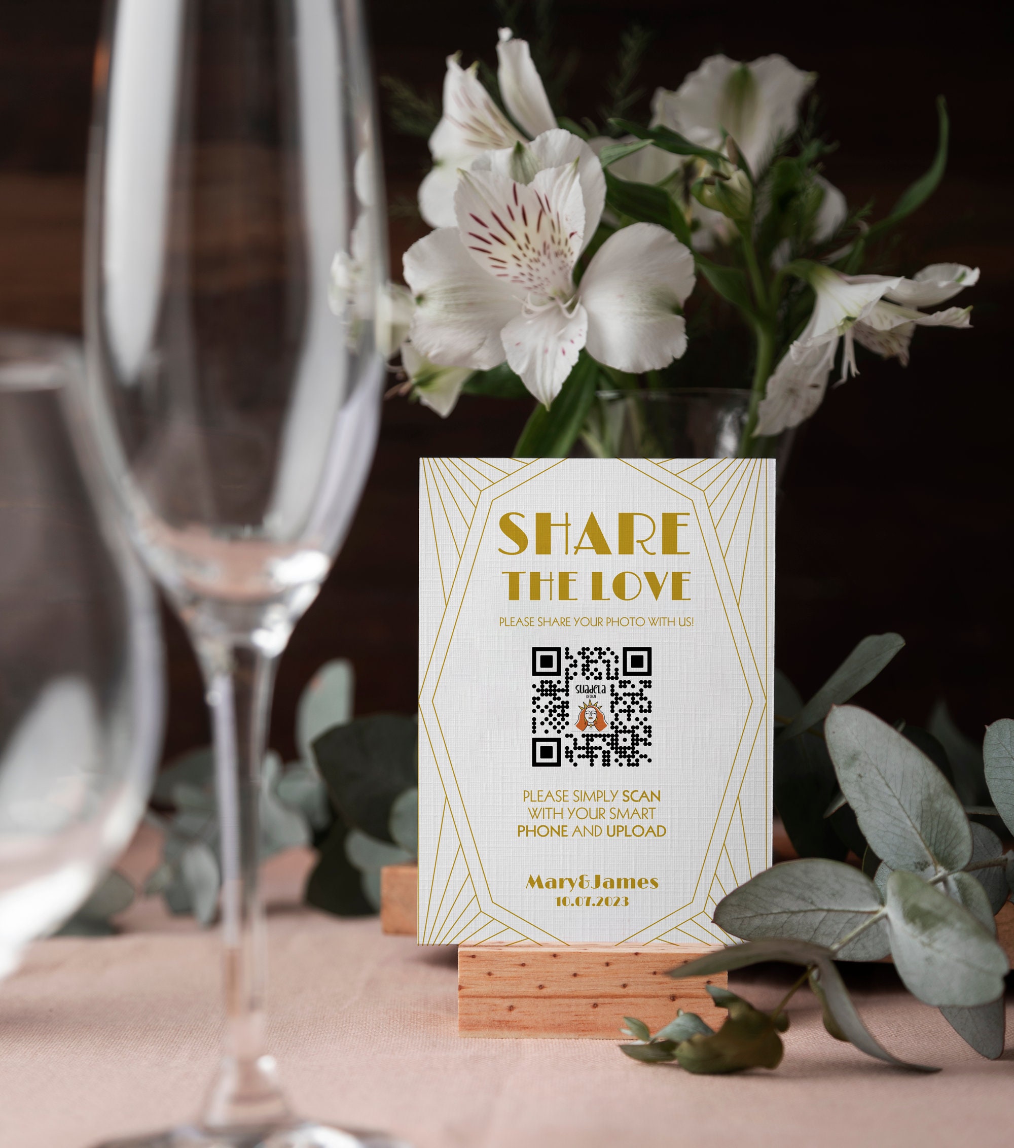 Art Deco Share the Love Wedding Sign, Modern Wedding Sign, Gatsby Style ...