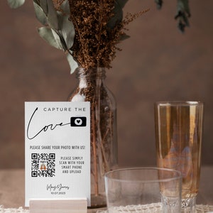 Capture the Love QR Code Sign, Share the Love QR Code Sign, QR Code ...