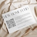 Printable New Home Fund Card, Minimalist Modern Wedding QR Code Fund Sign, Editable Digital ...