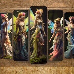 Fantasy Fairy Bookmark, Enchanted Forest Printable Bookmarks Digital ...