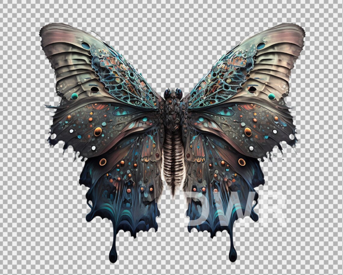 Moth Clipart PNG Gothic Moth Illustrations Clipart Moths Pagan - Etsy