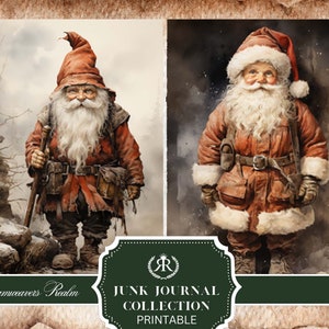 Mega Vintage Christmas Junk Journal Kit Santa Claus Decor, Printable ...