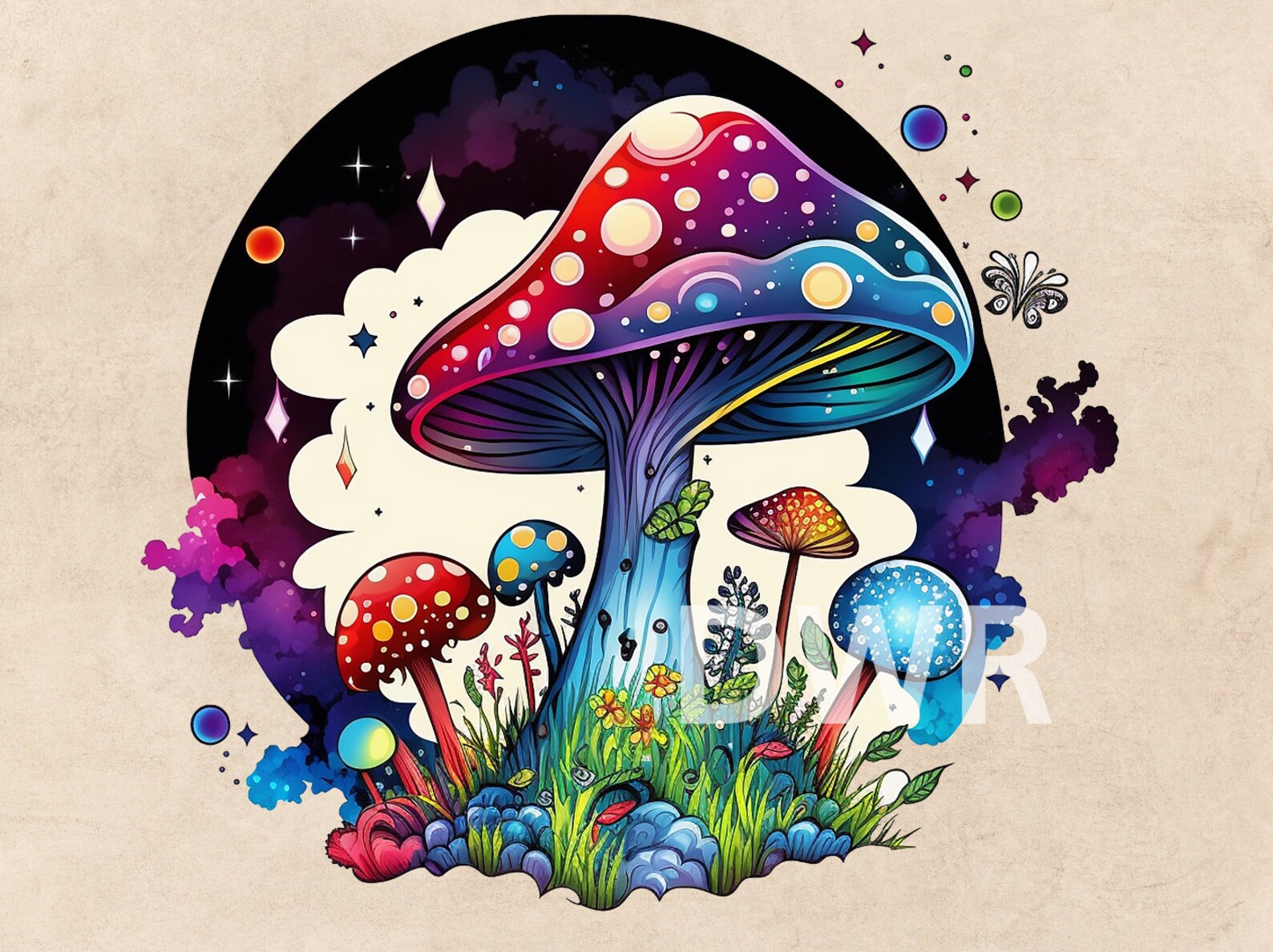 Mystical Mushroom Clipart Bundle Junk Journal Watercolor Mushrooms SVG ...