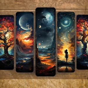 Mystical World Printable Bookmarks Digital Download PNG Bookmark Set ...