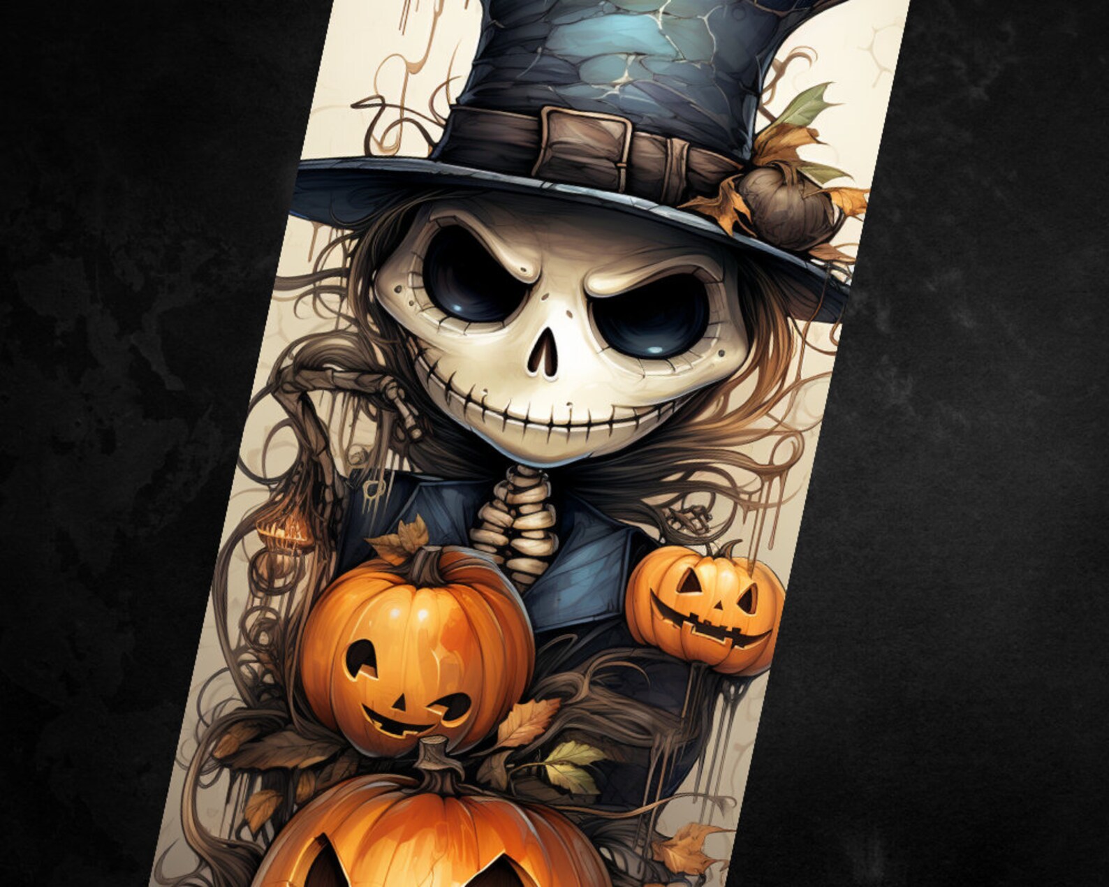 Scary Halloween Printable Bookmarks Digital Download JPG PNG Bookmark ...