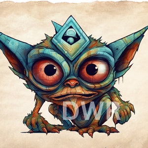 Mythical Creatures Gremlin Clipart Bundle 26 Graffiti Goblin Mischief ...