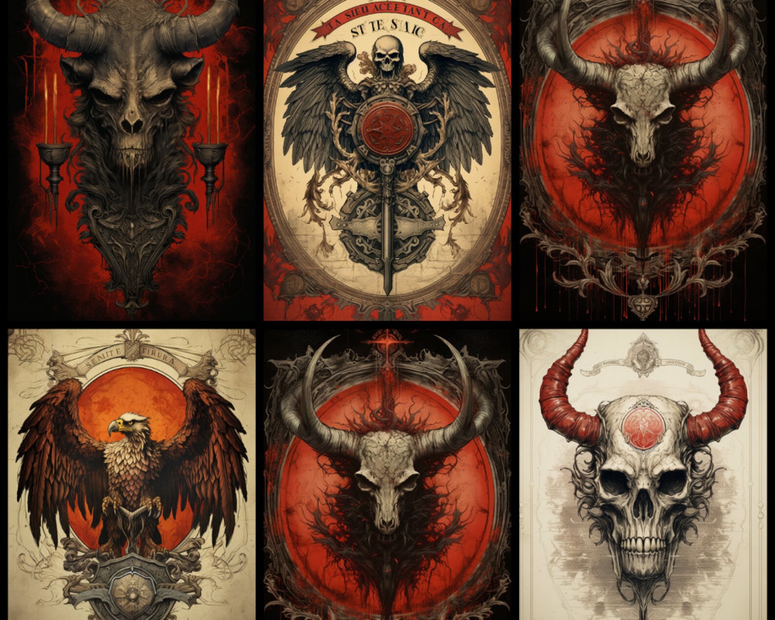 Very Scary Gothic Junk Journal Crest Bundle, 55 Mediaeval Halloween ...