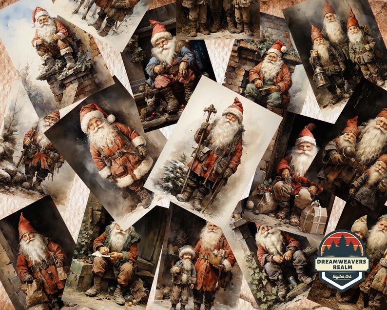 Mega Vintage Christmas Junk Journal Kit Santa Claus Decor, Printable ...