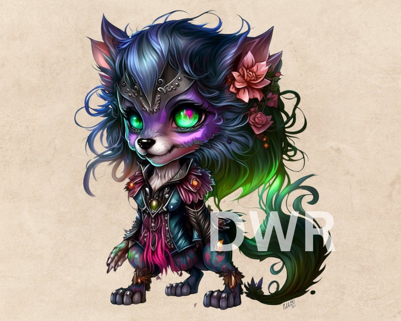 Cute Werewolf Girl Clipart Fantasy Clipart Fairy Wolf Png Pixie Girl ...