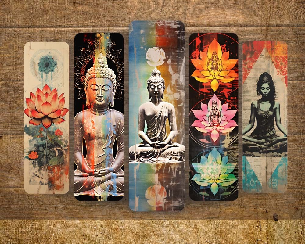 Yoga & Buddha Printable Bookmark Set Om Namaste Digital Download JPG ...