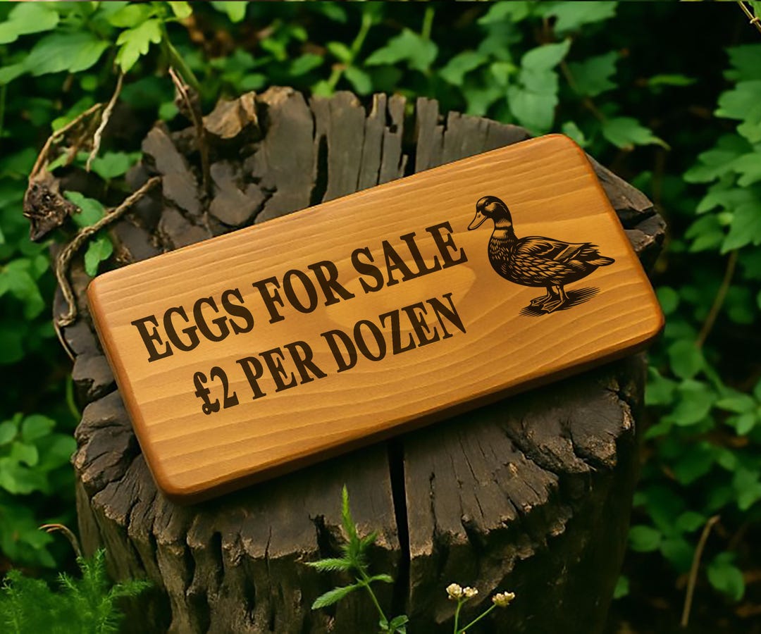 Free Range Eggs for Sale Sign – Personalised for Chicken, Duck, Goose ...