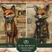 Cute Scruffy Fox Junk Journal Bundle, Fantastic Illustrations Vintage ...