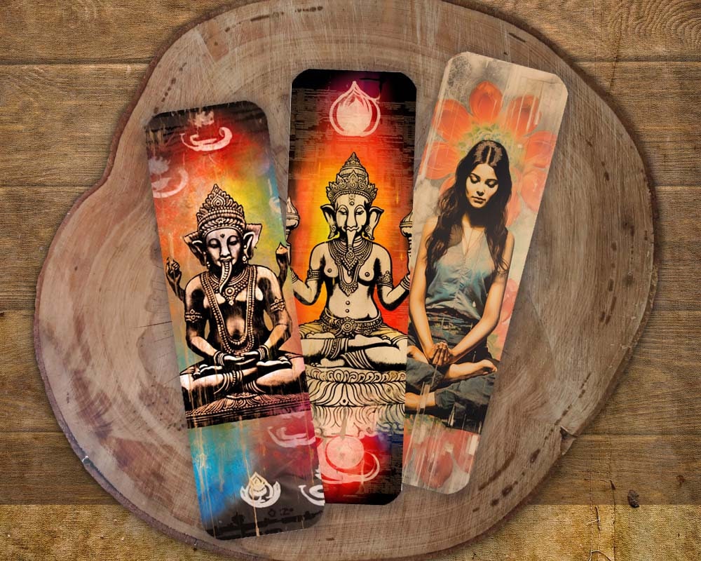 Om Namaste & Zen Buddha Bookmark Set Yoga Meditation - Etsy