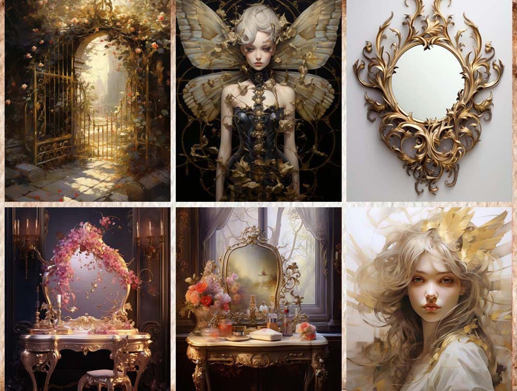 Fantasy Printable Art Fairyland Junk Journal Kit Botanical Magic Palace ...