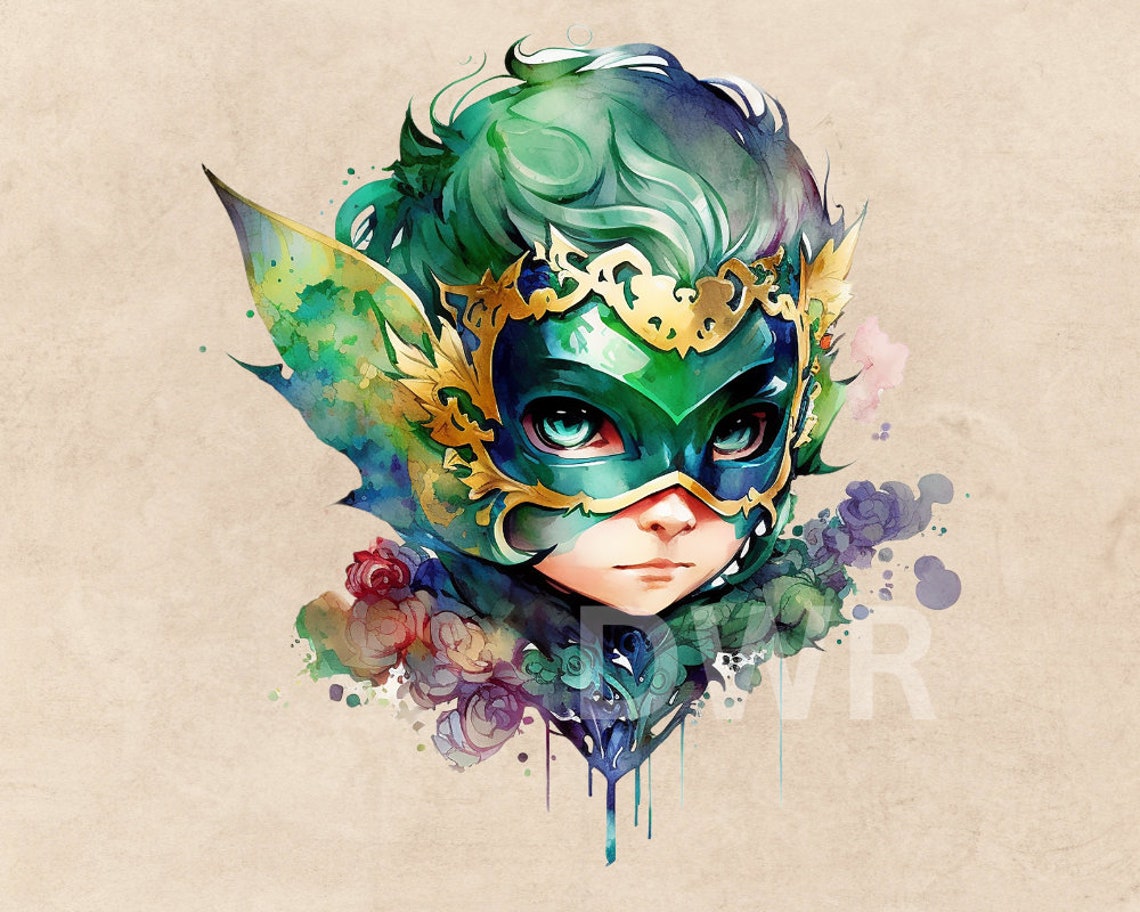 Mask Fairy Witch, Pixie Printablesl Fairy Kit, Fairy Seasons Collection ...