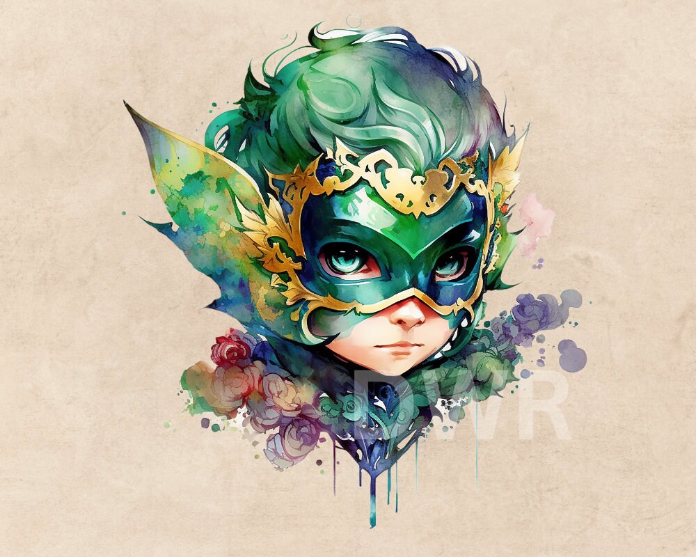 Mask Fairy Witch, Pixie Printablesl Fairy Kit, Fairy Seasons Collection ...