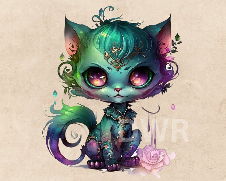 Fairy Cat, Pixies Cat Printablesl Fairy Kit, Fairy Seasons Collection ...