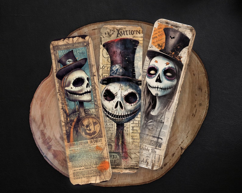 Spooky Halloween Printable Bookmarks Digital Download JPG - Etsy