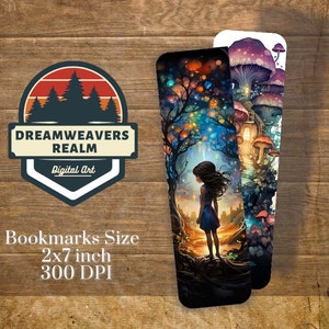 Magic World Printable Bookmarks Digital Download JPG PNG Bookmark Set ...