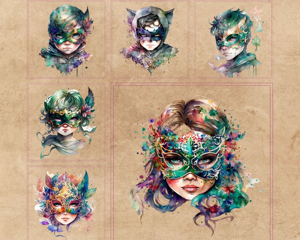 Mask Fairy Witch, Pixie Printablesl Fairy Kit, Fairy Seasons Collection ...