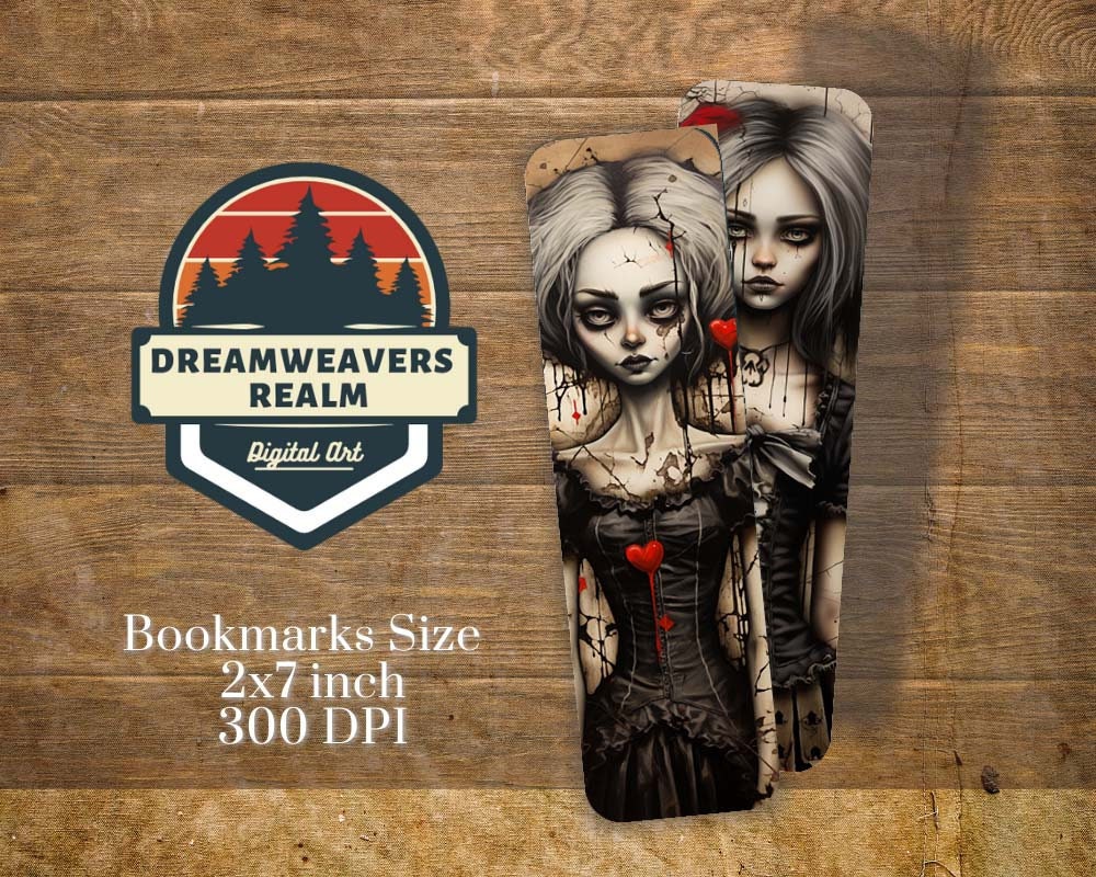 Gothic Printable Bookmarks Digital Download JPG PNG Bookmark - Etsy