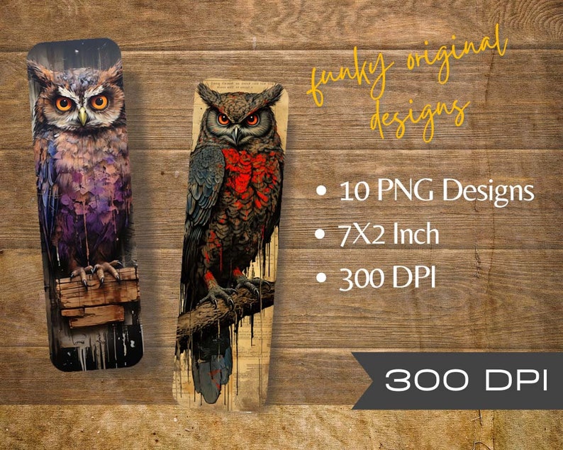 Owl Printable Bookmarks Digital Download JPG PNG Bookmark Set for ...