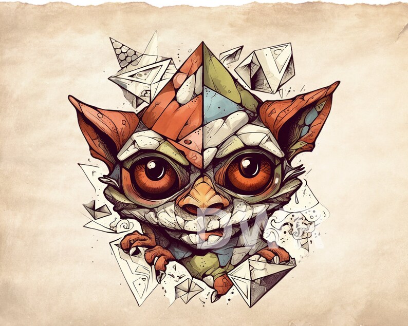 Mythical Creatures Gremlin Clipart Bundle 26 Graffiti Goblin Mischief ...