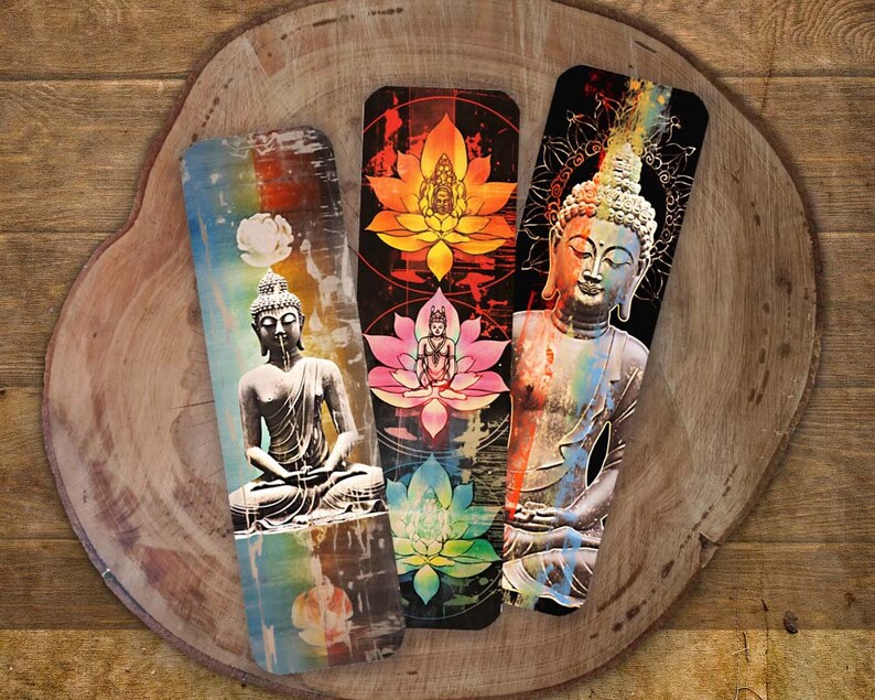 Yoga & Buddha Printable Bookmark Set Om Namaste Digital Download JPG ...