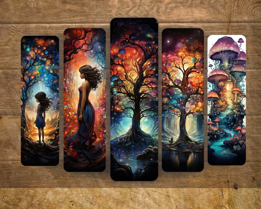 Magic World Printable Bookmarks Digital Download JPG PNG Bookmark Set ...