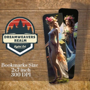 Fantasy Fairy Bookmark, Enchanted Forest Printable Bookmarks Digital ...