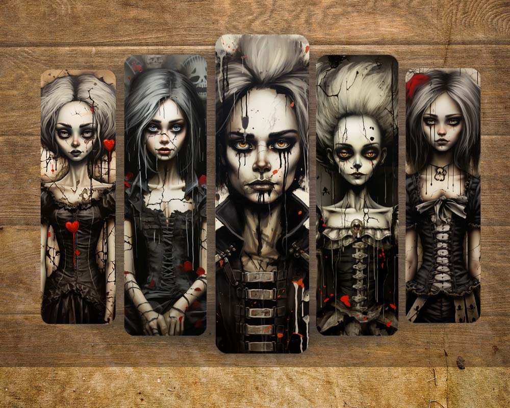 Gothic Printable Bookmarks Digital Download JPG PNG Bookmark - Etsy