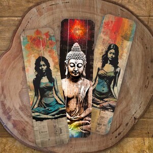Om Namaste & Zen Buddha Bookmark Set Yoga Meditation - Etsy
