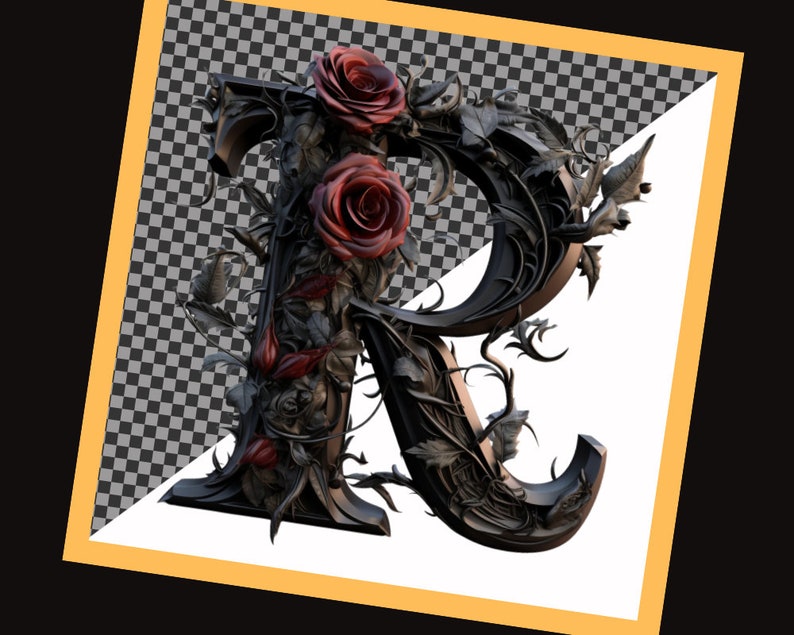 Gothic Font Alphabet Art Nouveau Initials Clipart Bundle Full - Etsy