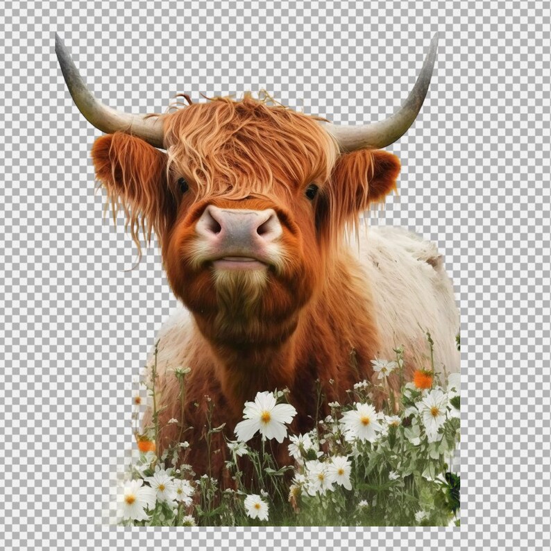 Highland Cow Clipart Mega Pack, Farm Animals, PNG, Instant Download ...