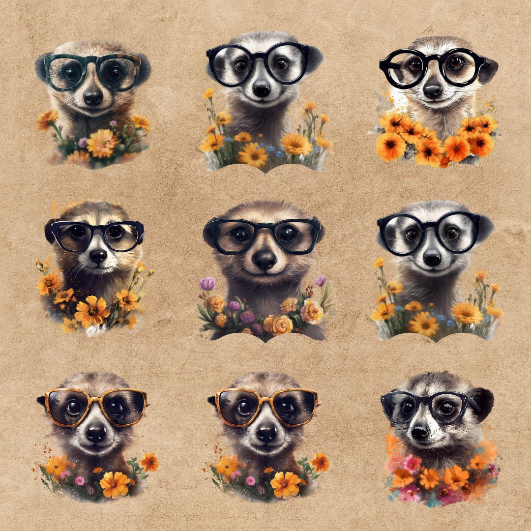 Meerkat Clip Art Bundle, Funny Suricate Designs, Digital Crafting ...