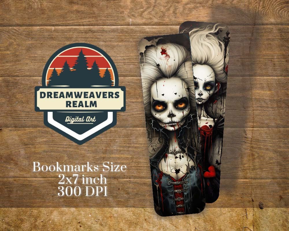 Gothic Printable Bookmarks Digital Download JPG PNG Bookmark - Etsy