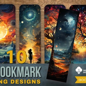 Magic World Printable Bookmarks Digital Download JPG PNG Bookmark Set ...