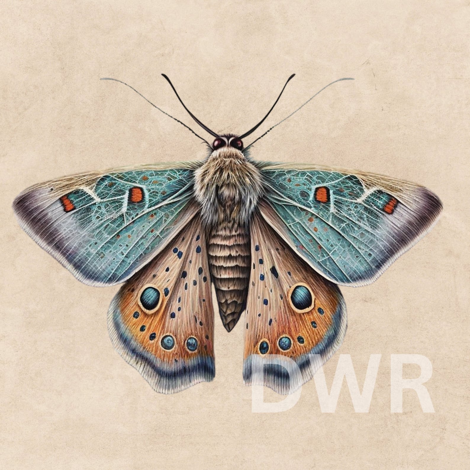 Moth Clipart Digital Moth Illustrations in Png Clip Art Format ...